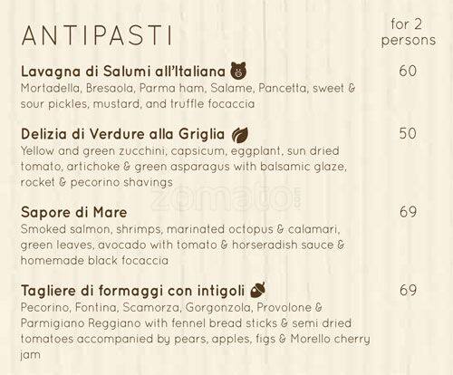 Menu at Biscotti Restaurant, Abu Dhabi, Mohamed Bin Khalifa St