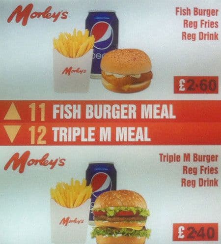 Menu at Morley's Fried Chicken restaurant, London, 412 Hale End Rd