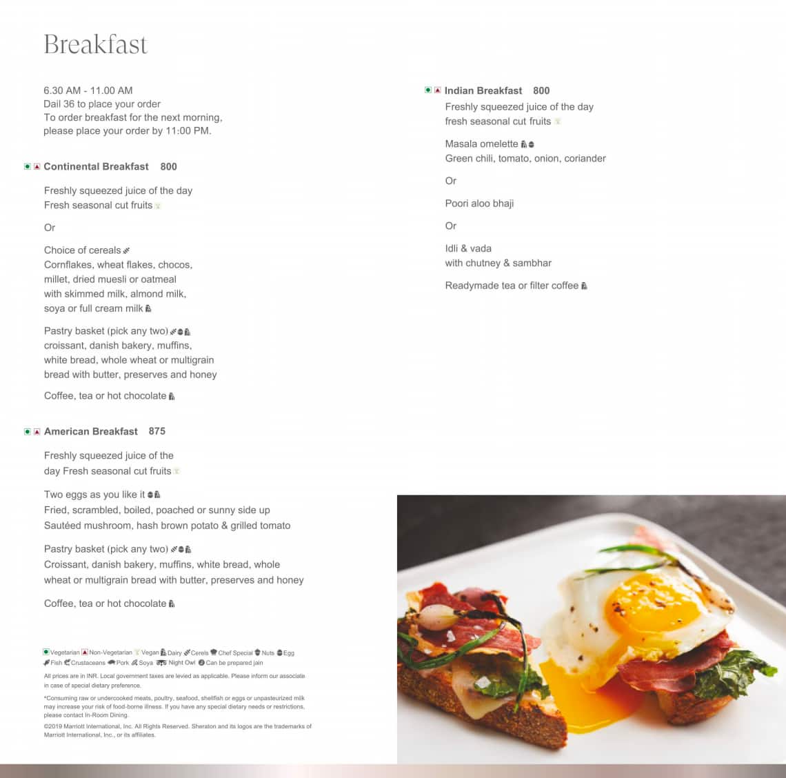 Menu of Feast - Sheraton Grand, Bund Garden Road, Pune