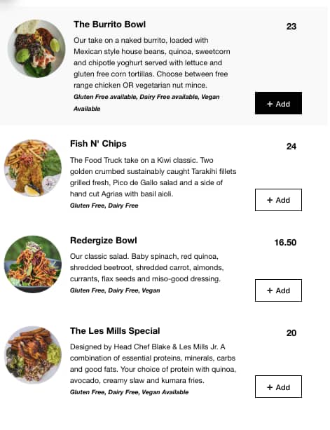 Menu at Food Truck Garage restaurant, Auckland, City Works Depot