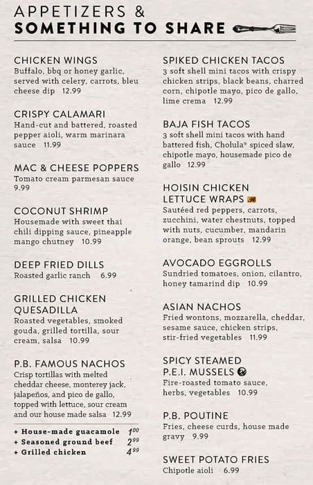 Menu at Pickle Barrel, Toronto, 2300 Yonge St