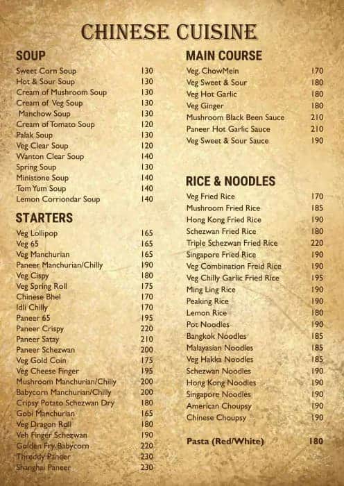 Menu at Prestige Veg Treat, Mumbai, 4