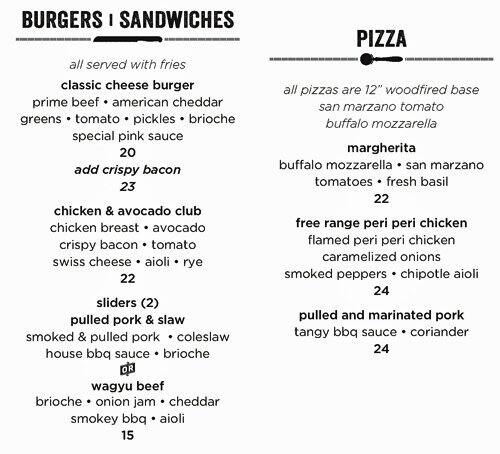 Menu at LILO Restaurant + Bar + Pooldeck, Cairns