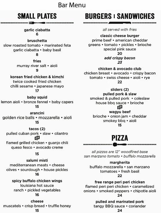 Menu at LILO Restaurant + Bar + Pooldeck, Cairns