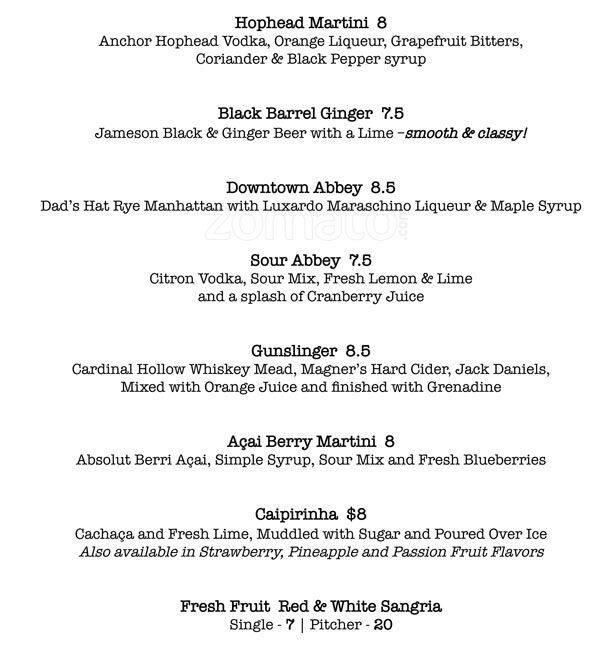 Menu at Iron Abbey pub & bar, Horsham