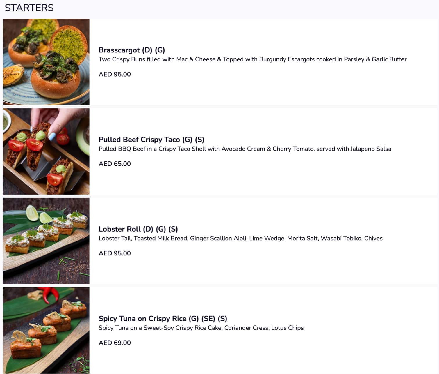 Menu of Brass Monkey, Bluewaters Island, Dubai