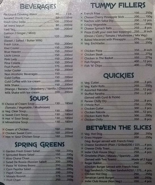 Menu of 24 Carat Cafe - Inder Residency, Ellis Bridge, Ahmedabad