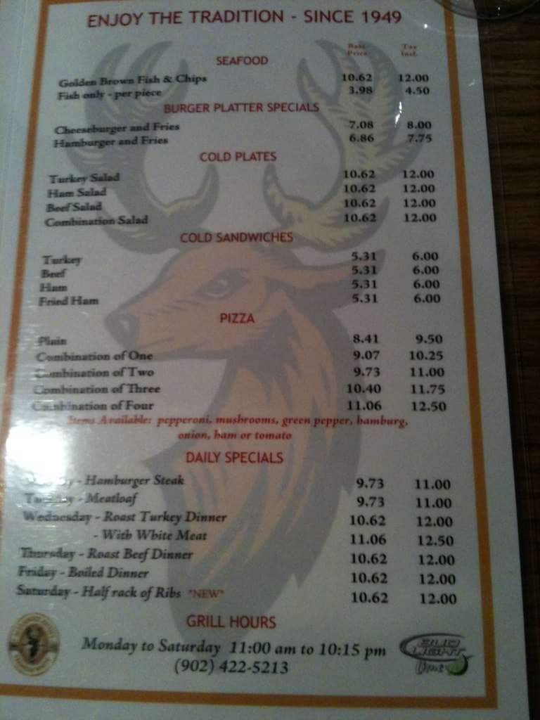 Menu at Midtown-Boomers Tavern & Lounge pub & bar, Halifax, Grafton St