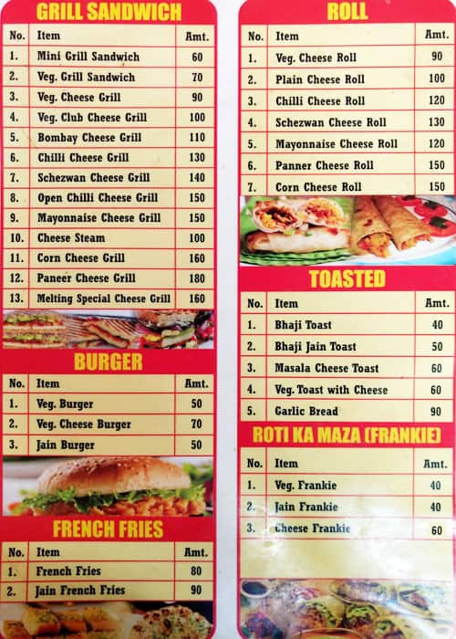 Menu at The Sandwich House, Mumbai, 37/43