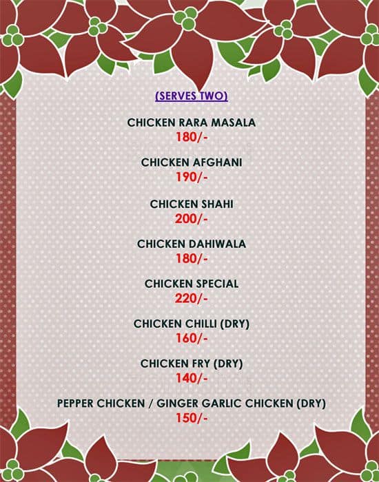 Menu at Hungry, Bengaluru