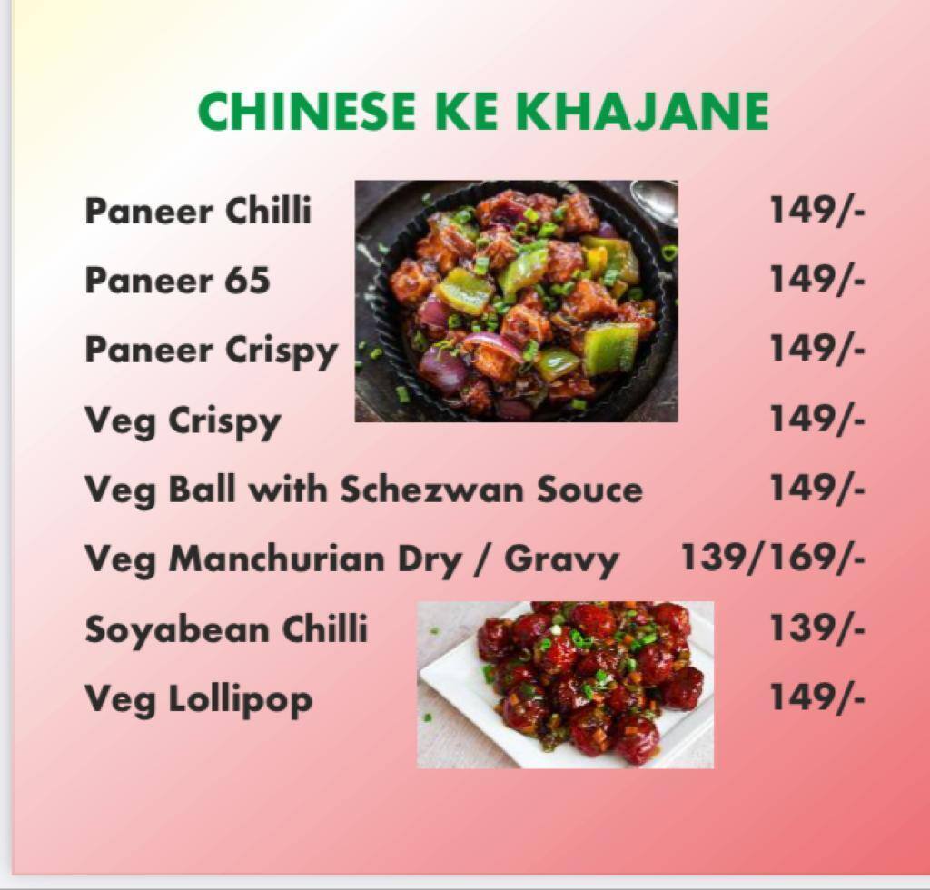 Menu of Vilok Chinese, Expressway, Pune