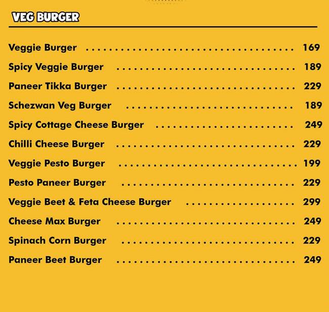 Menu of Bonkers, Kopar Khairane, Navi Mumbai