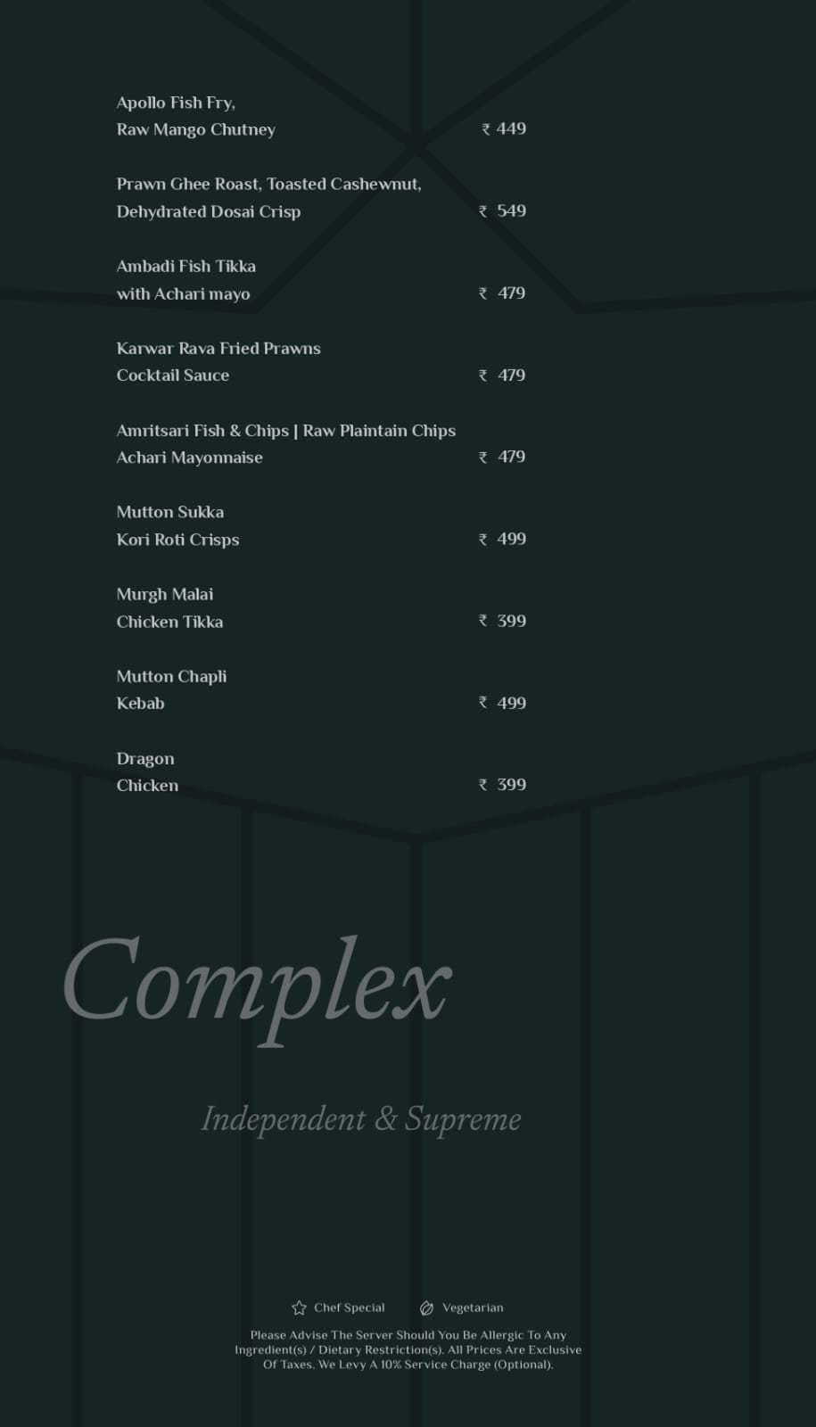 Menu at Inanna Taproom, Bengaluru