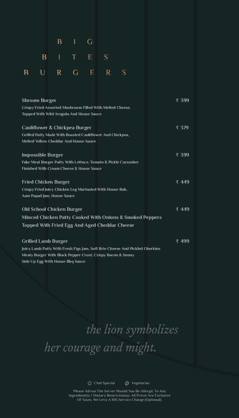 Menu at Inanna Taproom, Bengaluru