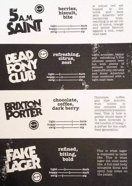 Menu at BrewDog pub & bar, Edinburgh, 143 Cowgate