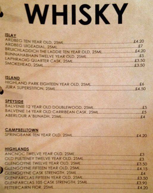 Menu at BrewDog pub & bar, Edinburgh, 143 Cowgate