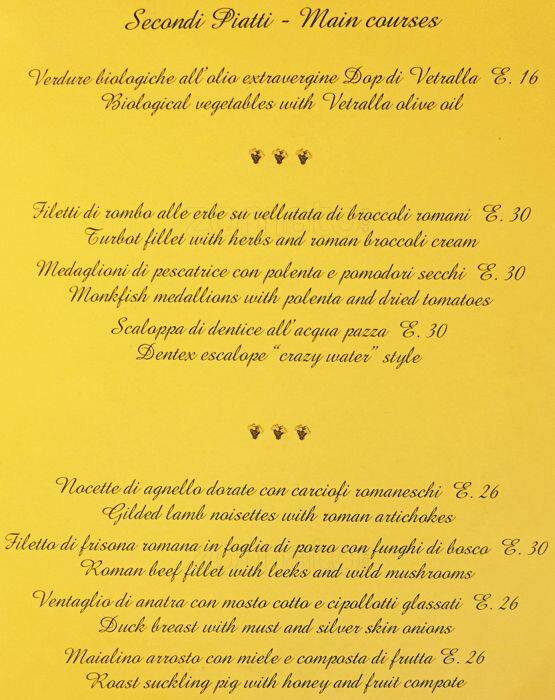 Menu da Enoteca Capranica pub & bar, Roma