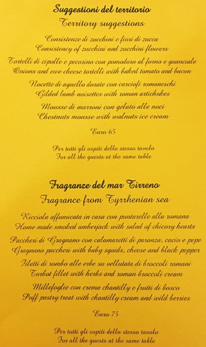 Menu da Enoteca Capranica pub & bar, Roma