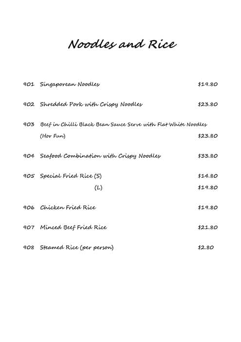 Menu at Wealth Kitchen restaurant, Doncaster East, 866 Doncaster Rd