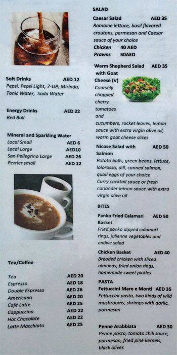 CoConut Grove - Bin Majid Beach Resort Menu - Zomato