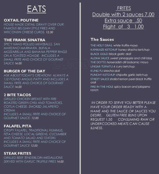 Street Frites Menu, Menu for Street Frites, The Highlands, Denver ...