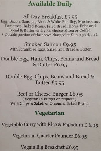 Menu at The Nightingale pub & bar, London, 51 Nightingale Lane