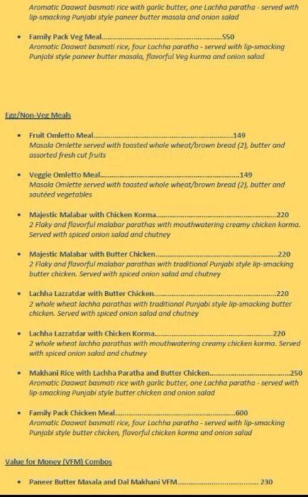 Menu at Breaking Bread, Hyderabad, 4-12