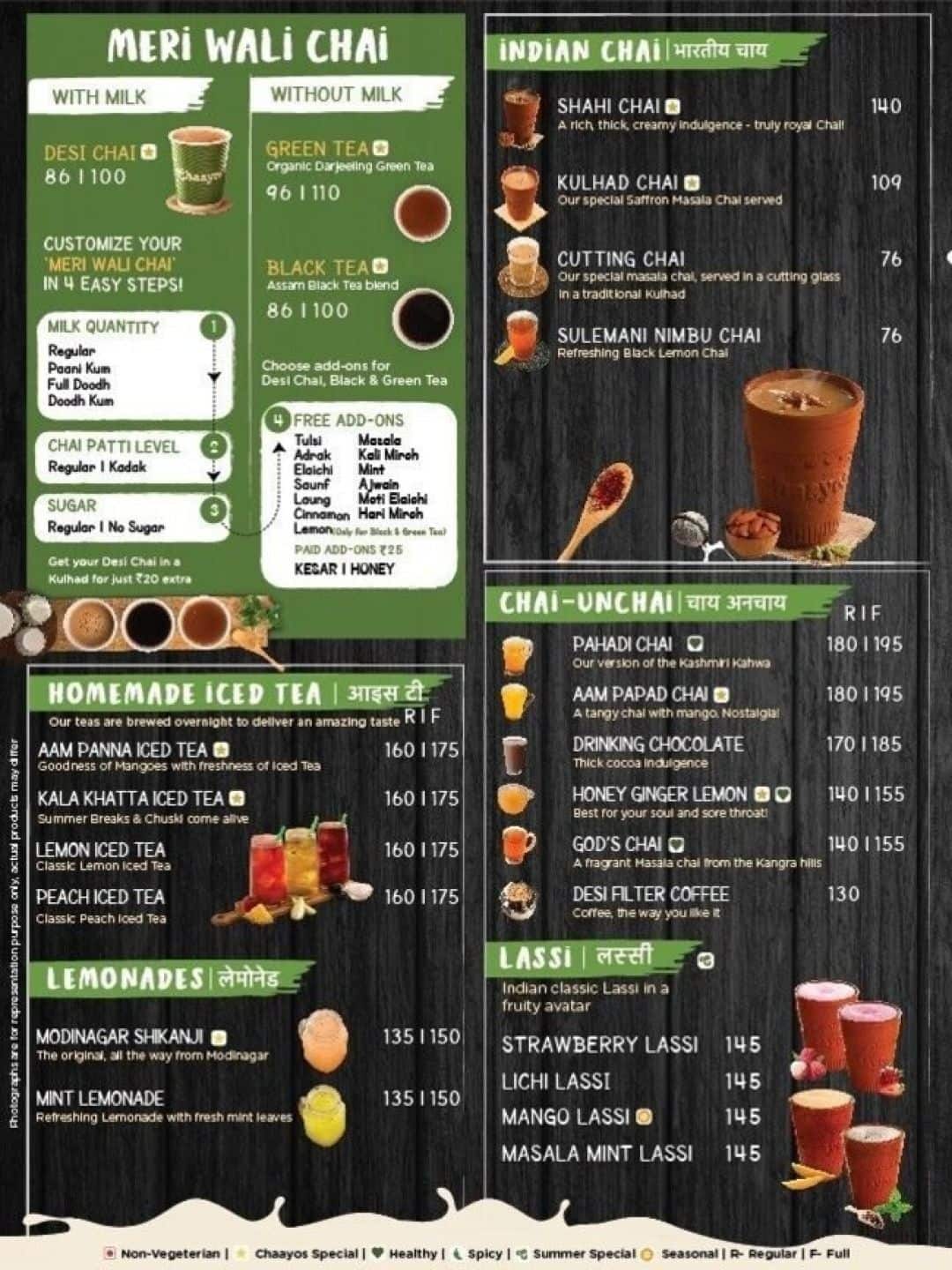 Menu of Chaayos Chai+Snacks=Relax, Reclamation, Bandra West, Mumbai
