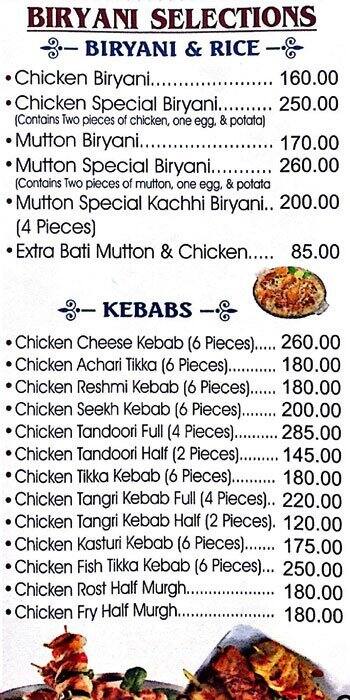 Daawat-e-mughlai Menu, Menu for Daawat-e-mughlai, Hatibagan, Kolkata ...