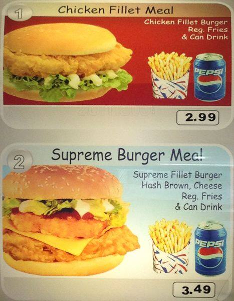 Menu at Yummy Chicken restaurant, London, 60A Battersea Park Rd