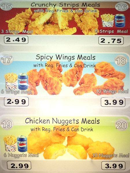 Menu at Yummy Chicken restaurant, London, 60A Battersea Park Rd