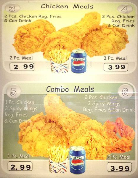 Menu at Yummy Chicken restaurant, London, 60A Battersea Park Rd