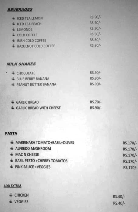 Menu of The Ganache, Kothrud, Pune
