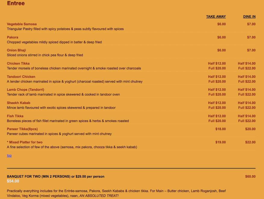 Curry Leaf Restaurant Menu Menu For Curry Leaf Restaurant Helensville
