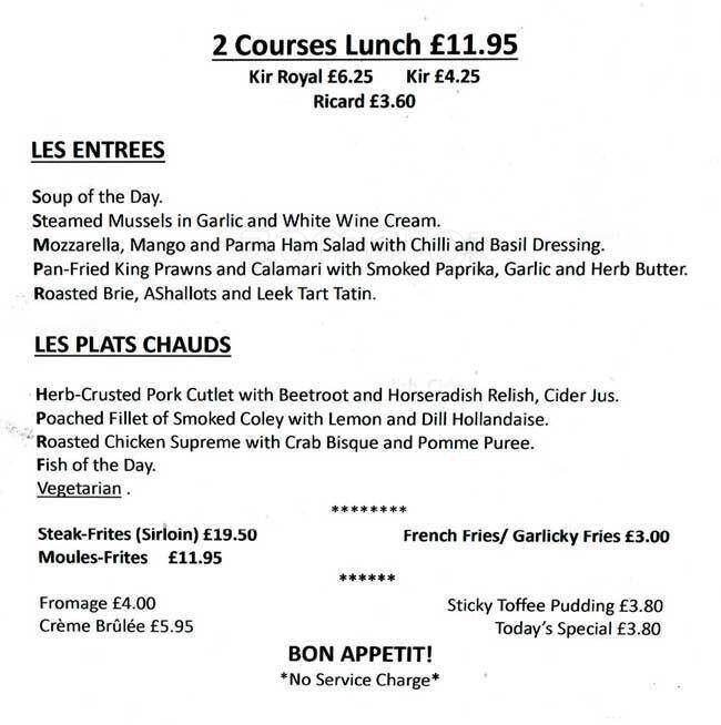 La P'tite Folie Menu, Menu for La P'tite Folie, West End, Edinburgh - Zomato UK