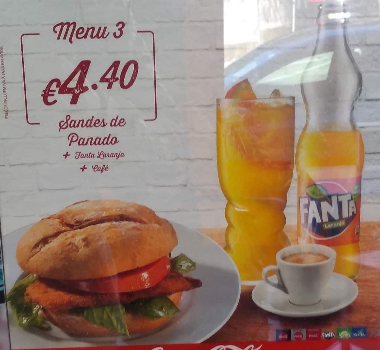 Menu at Pão de Lis restaurant, Cascais