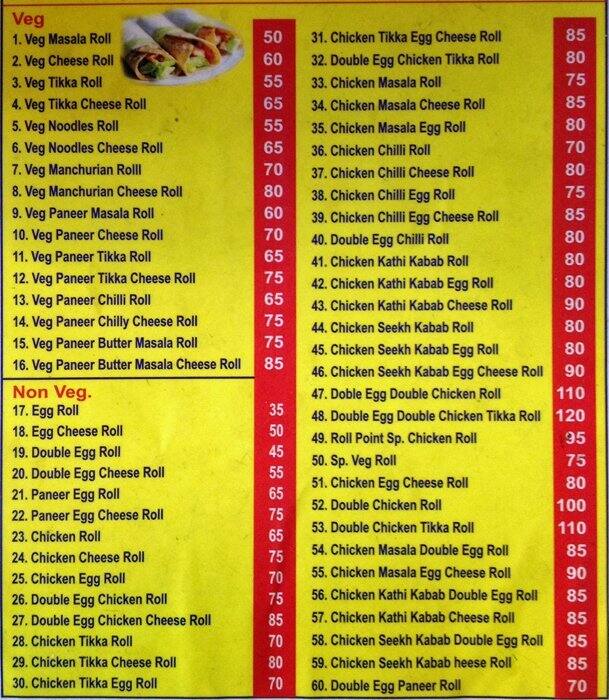Roll Point Menu, Menu for Roll Point, Akurdi, Pune - Zomato