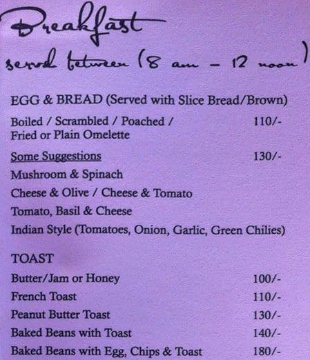 Dunhill Menu, Menu for Dunhill, Palolem, Goa - Zomato