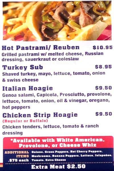 Menu at Go Philly Cheesesteaks & Wings restaurant, Tacoma