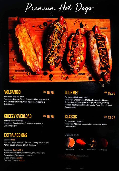 Menu of Adnoc Oasis, Al Samha, Abu Dhabi