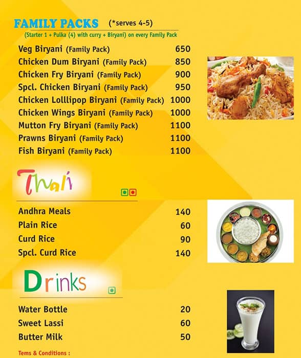 Menu at SweetmagiC mangalagiri, Mangalagiri