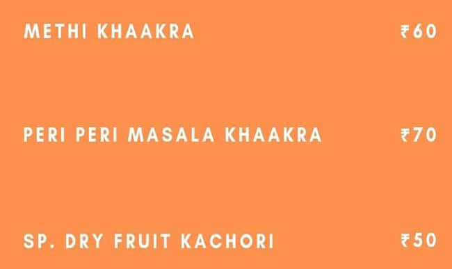 Menu of Trupti Namkeen, Ghatkopar West, Mumbai