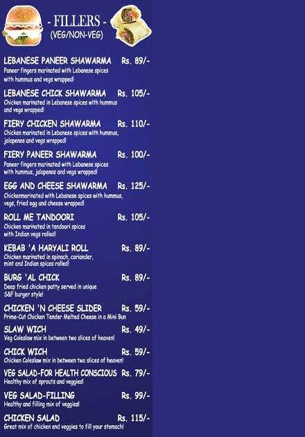 Menu at Starters & Fillers, Pune