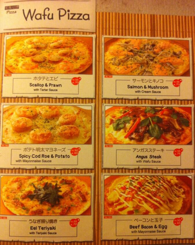 Menu at Pasta De Waraku restaurant, Jakarta, Mal Taman Anggrek