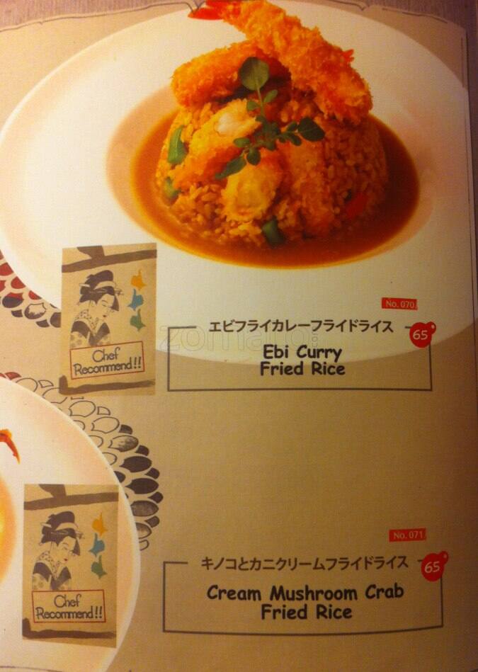 Menu at Pasta De Waraku restaurant, Jakarta, Mal Taman Anggrek