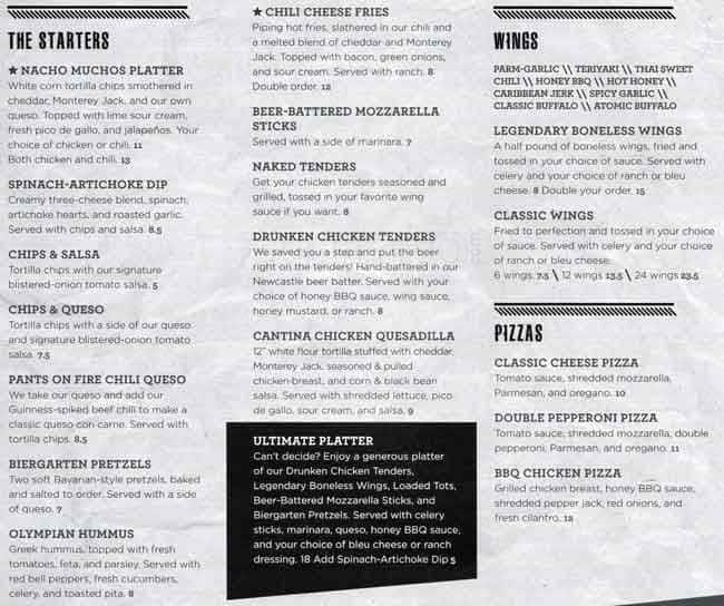 Menu at Fox & Hound pub & bar, Charlotte, Pineville-Matthews Rd