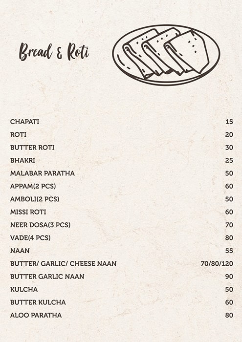 Menu at Malhar lunch home, Thane