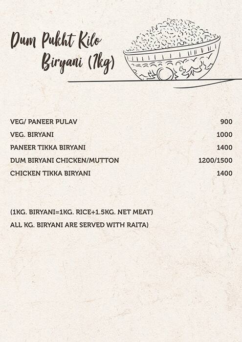 Menu at Malhar lunch home, Thane