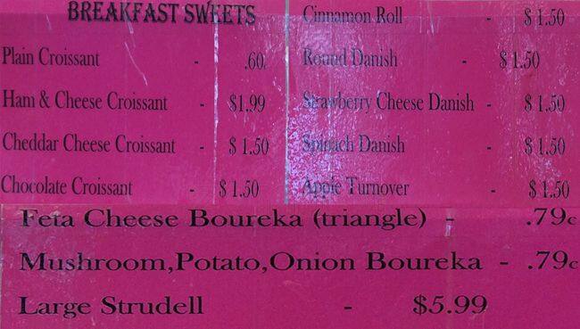 International Bakery Menu, Menu for International Bakery, North York ...