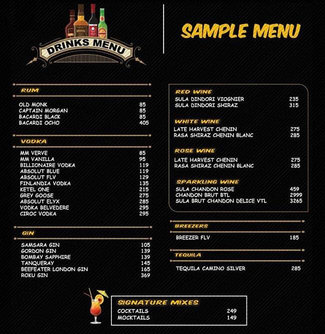 Menu of Agent Jack's, Hadapsar, Pune